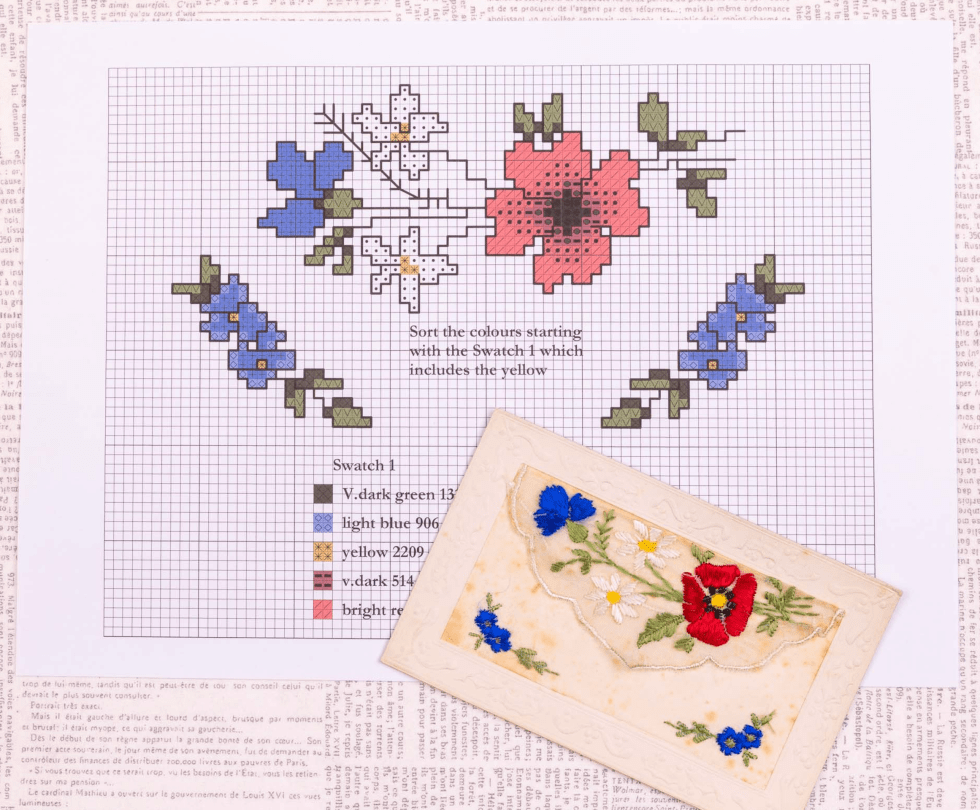 French embroidered postcards | Finder of Treasures